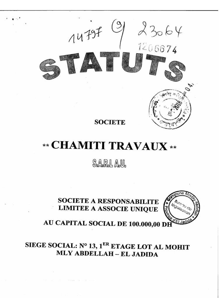 Chamiti Travaux 09 - 2018 | PDF
