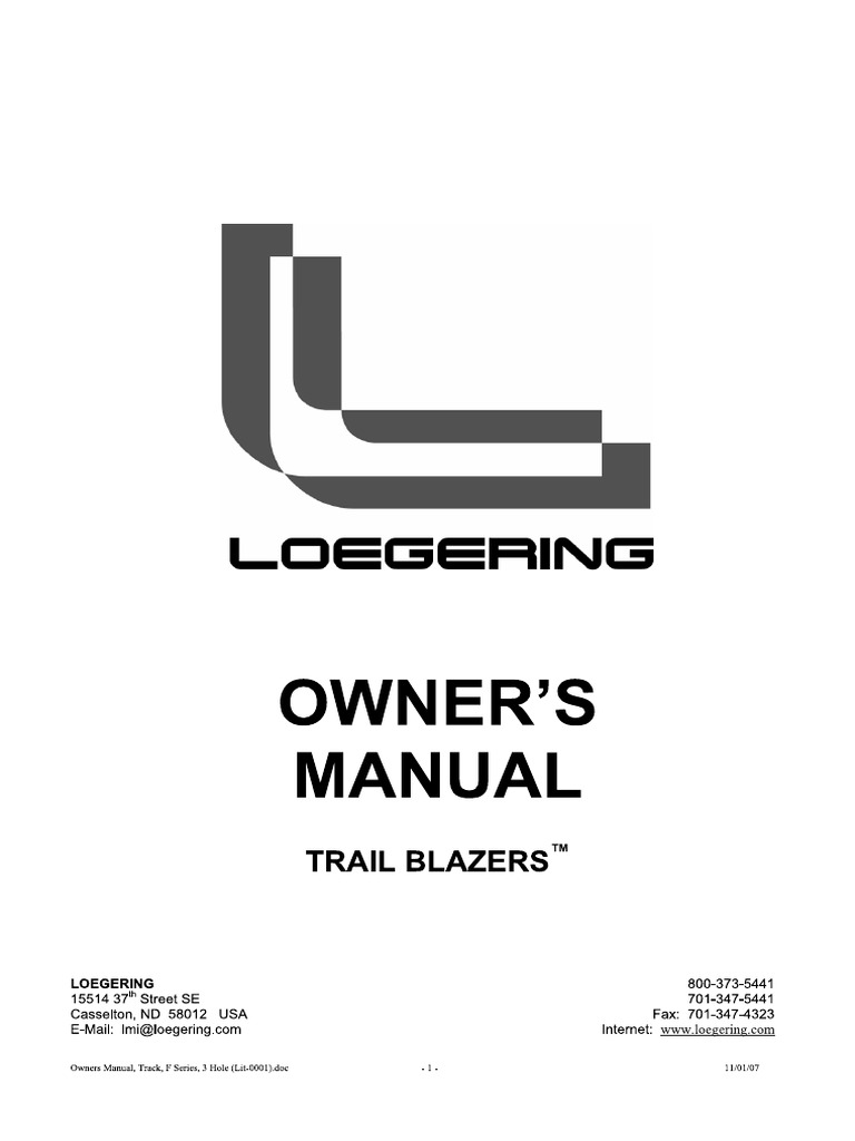 Owners Manual F Series 3-Hole | PDF