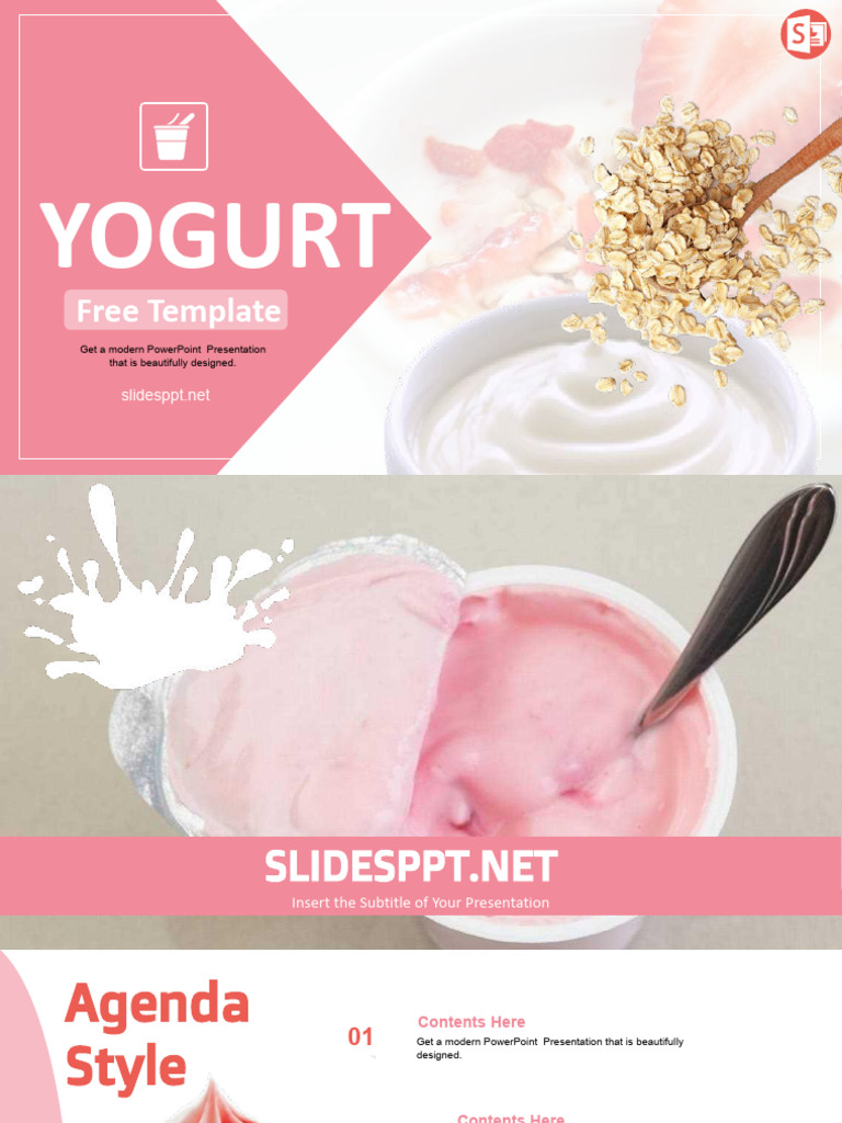 Yogurt Template slidesppt.net | PDF | Microsoft Power Point | Office ...