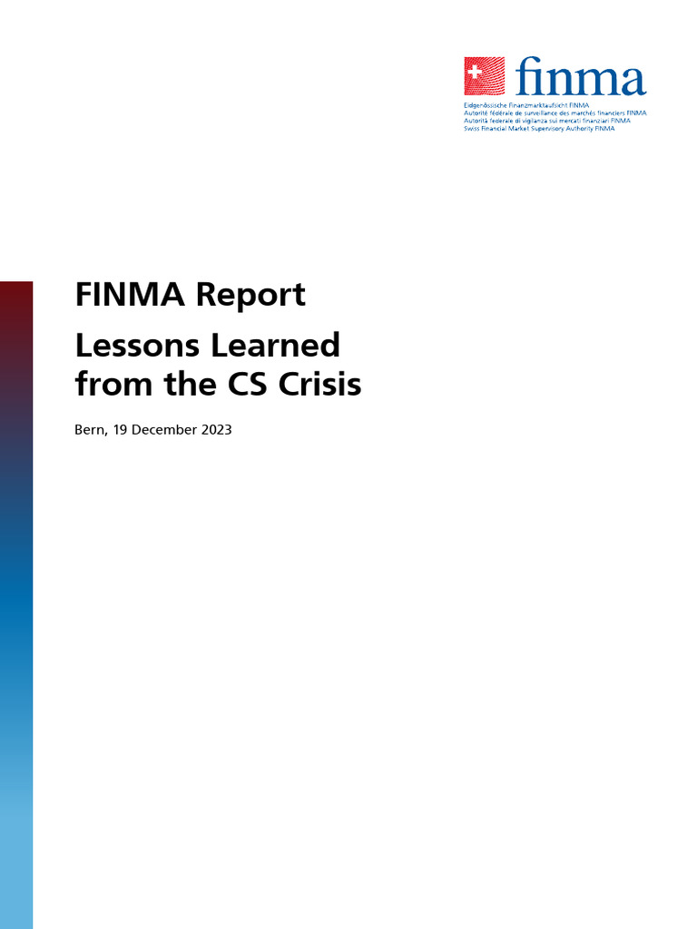 20231219 finma bericht cs | PDF | Banks | Financial Services