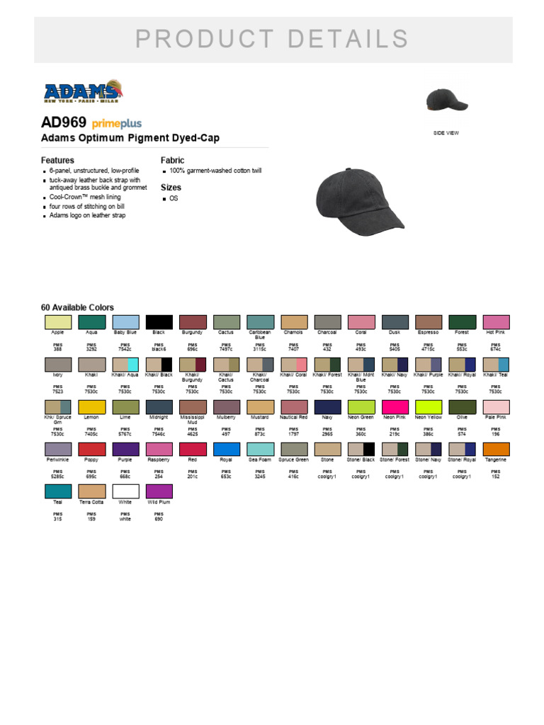 433122 Spec Original | PDF | Vision | Color