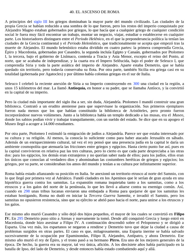 El Ascenso de Roma | PDF | Periodo helenístico | Mundo grecorromano