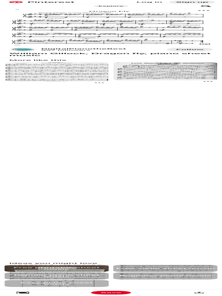 William Gillock, Dragon Fly, Piano Sheet Music | PDF