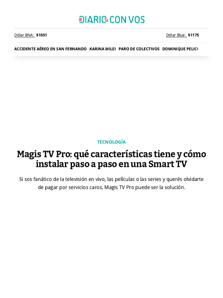 Magis TV Pro - Qué Características Tiene y Cómo Instalar Paso A Paso en Un Smart TV | PDF ...