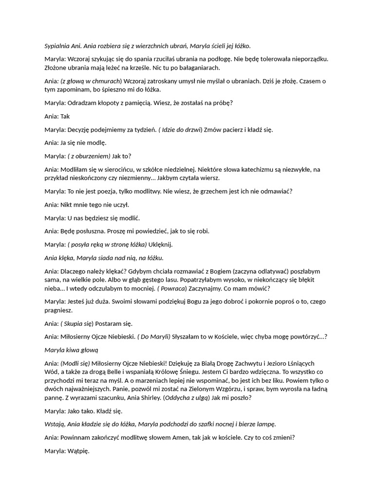 Scena1-Ania, Nie Anna | PDF