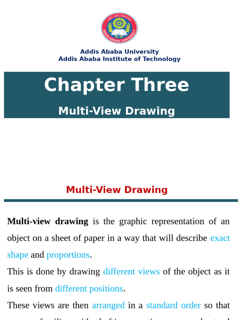 Chapter 3 Multi-View - Drawing | PDF | Tangent | Dimension