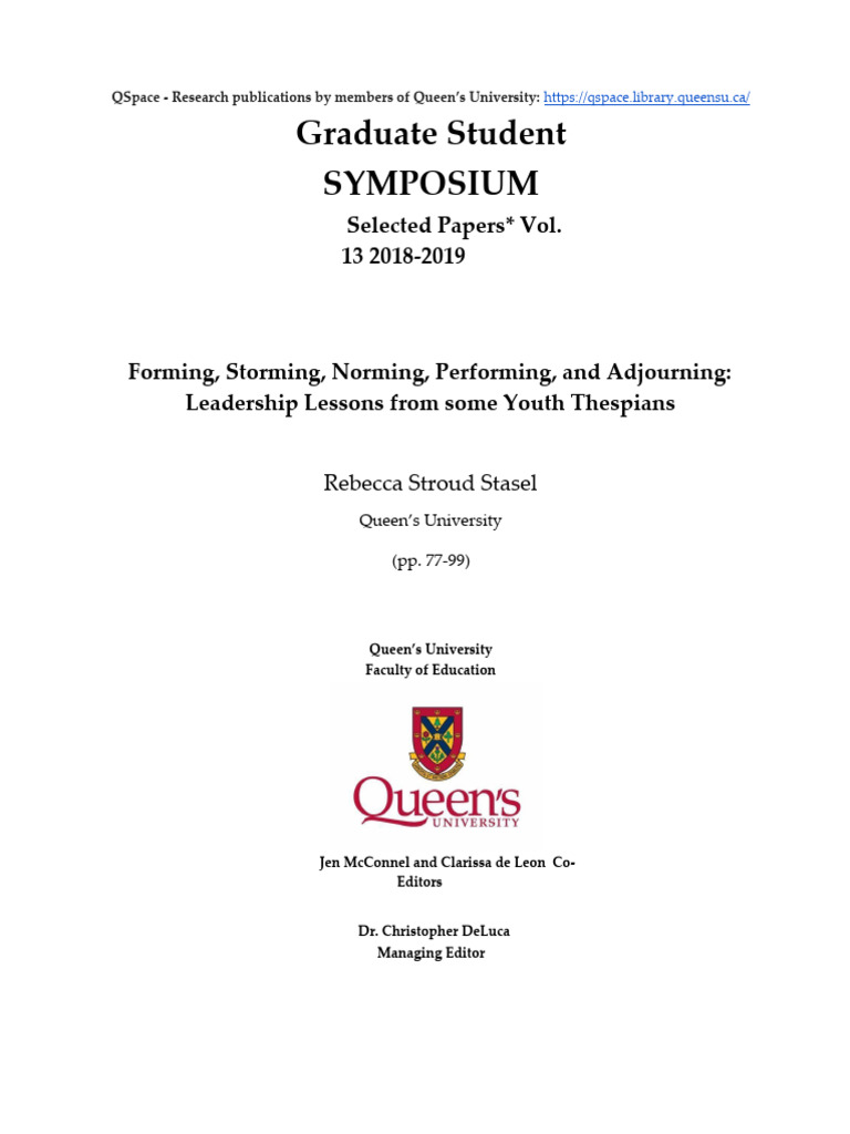 5 - Vol 13 Stroud Stasel Final Manuscript | PDF | Leadership | Theatre