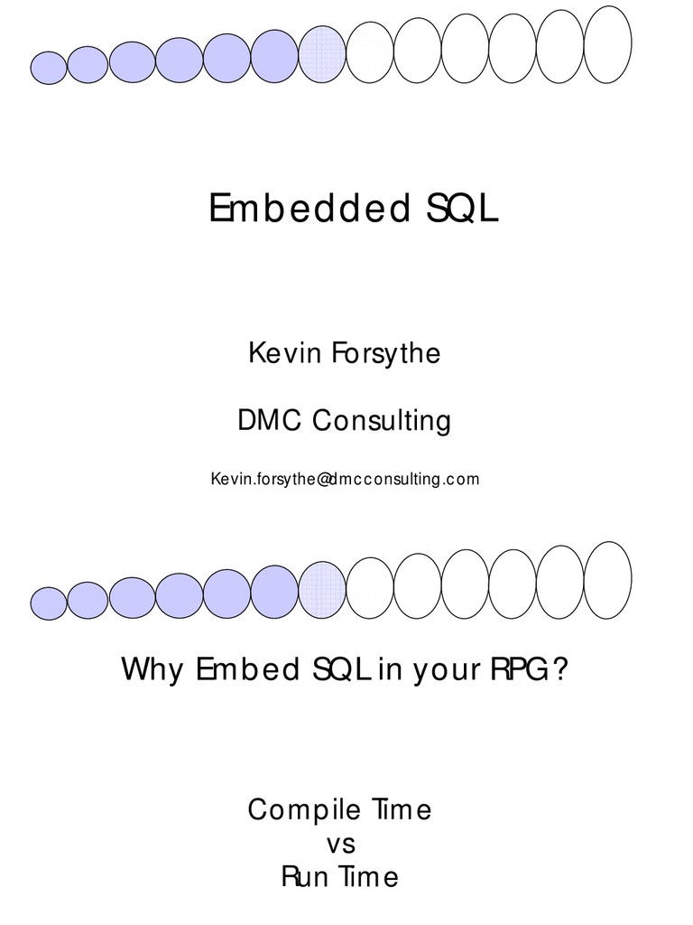 Embedded SQL | PDF | Sql | C (Programming Language)
