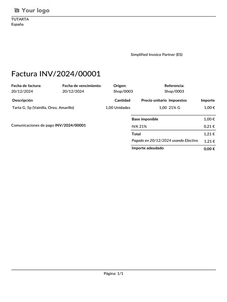 Inv 2024 00001 | PDF