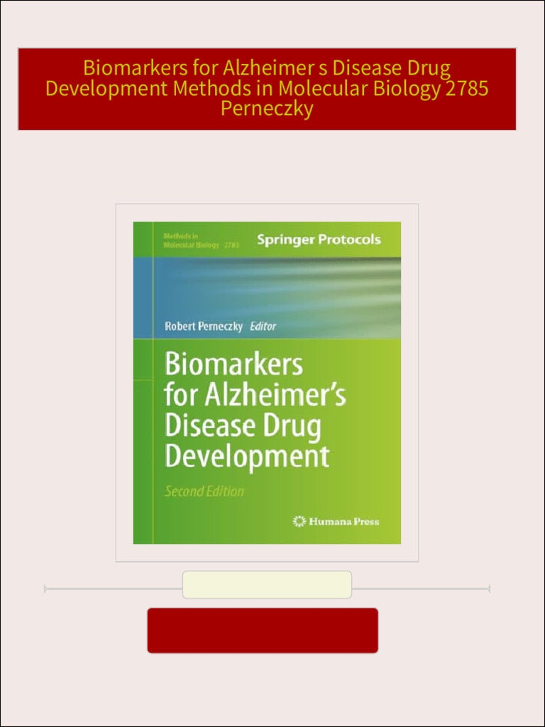 Biomarkers for Alzheimer s Disease Drug Development Methods in ... Biomarkers for Alzheimer s Disease Drug Development Methods in ...