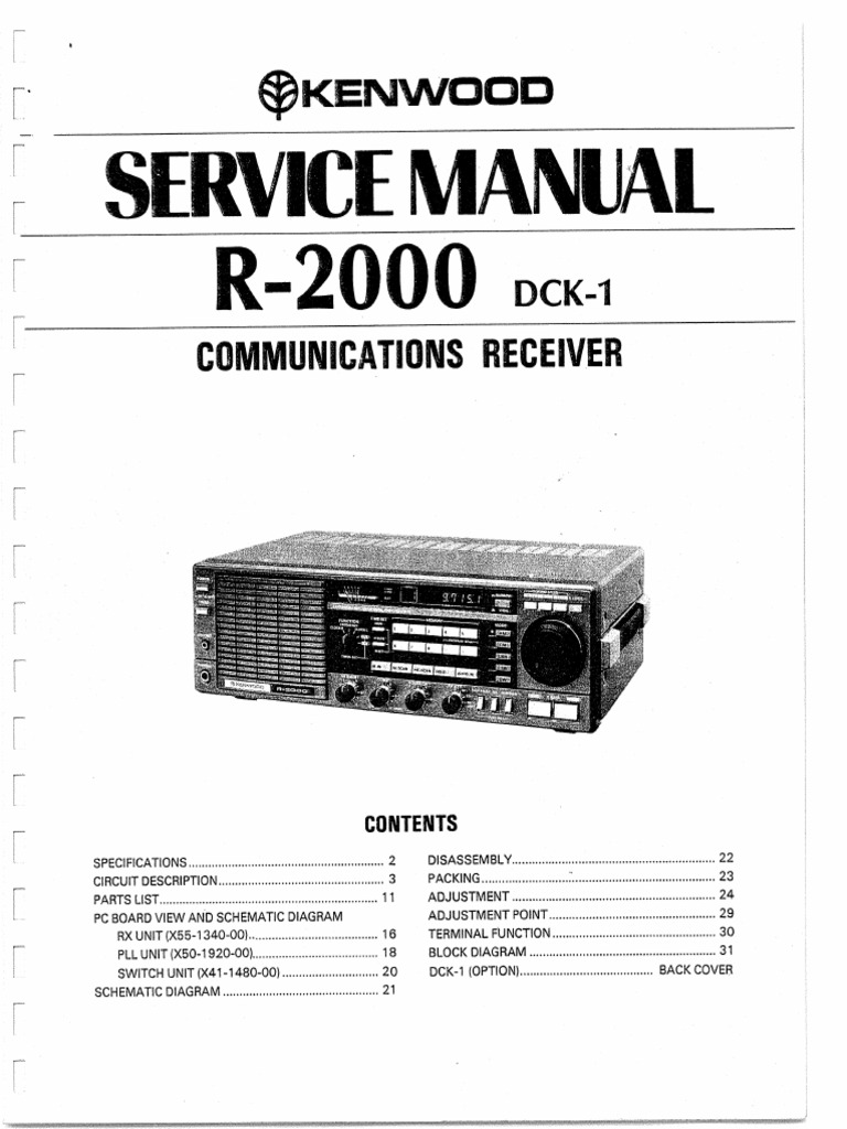 R-2000 Service Manual | PDF