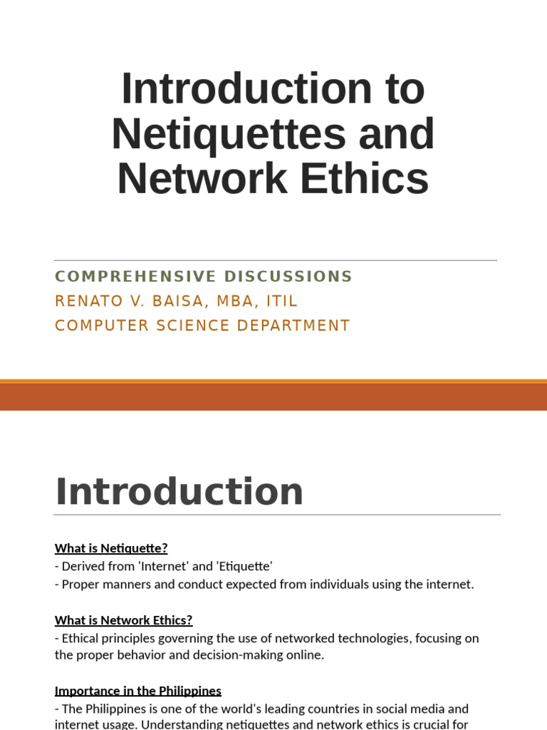 Module 9 Week 9 & 10 - Netiquettes-Network Ethics | PDF | Privacy ...