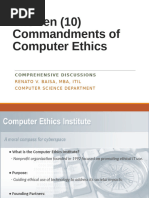 The-Ten-Commandments-of-Computer Ethics | PDF | Copyright | Software