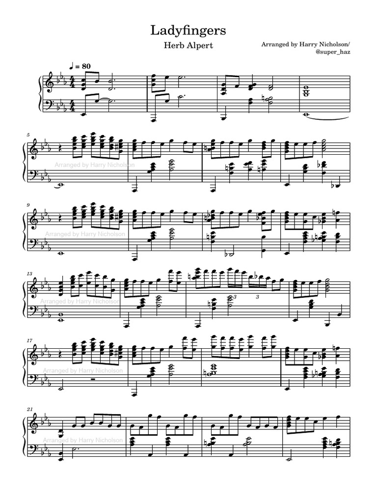 1687017094376-Ladyfingers Sheet Music WM | PDF
