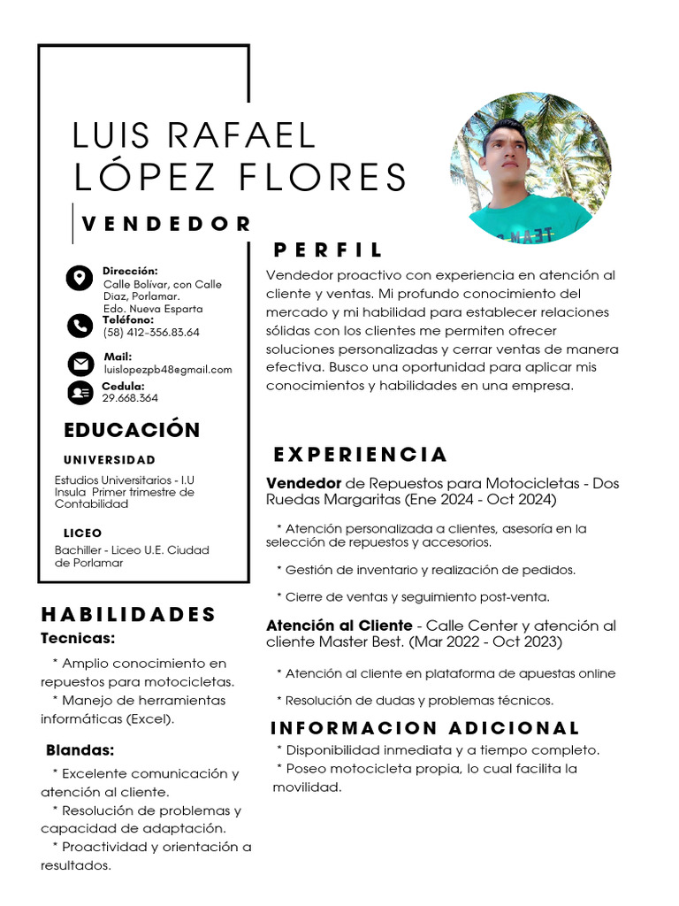 Curriculum Vitae Programador Web Minimalista Tipográfico Blanco y Negro ...