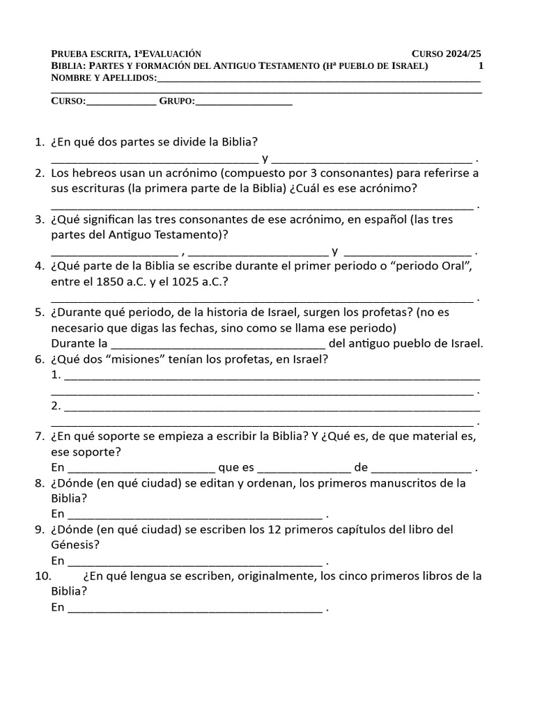 COMPLETO Partes y Formación de La TaNaK 2 | PDF | Biblia | Viejo Testamento