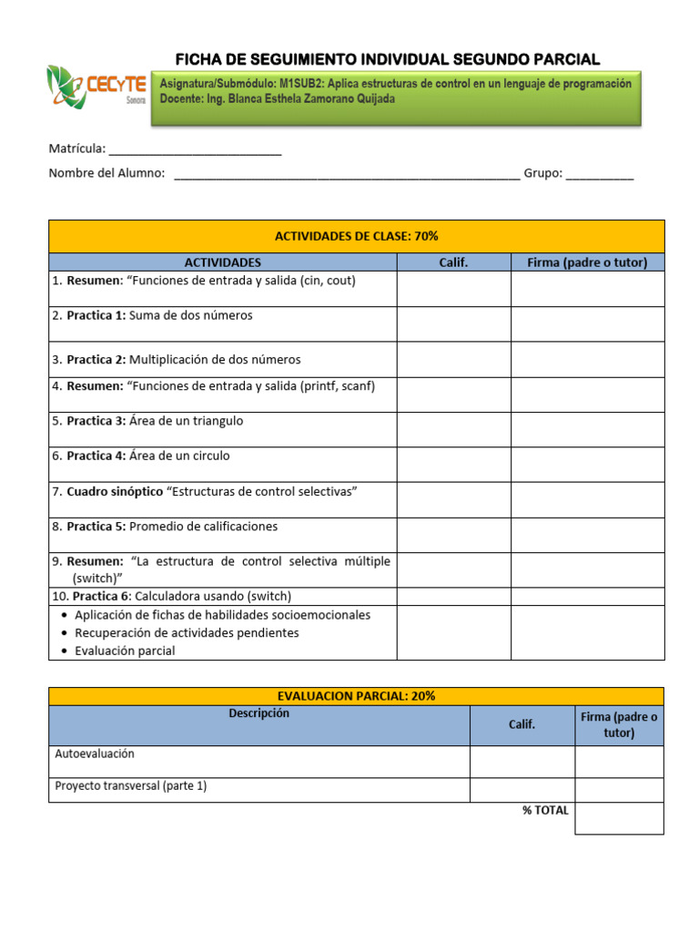 2a y 2B Ficha Sub2 | PDF