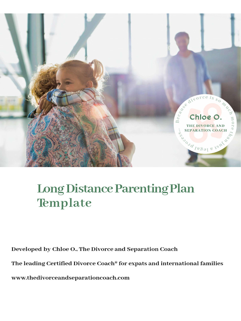 Long Distance Co Parenting Plan Template PDF | PDF | Divorce | Mediation