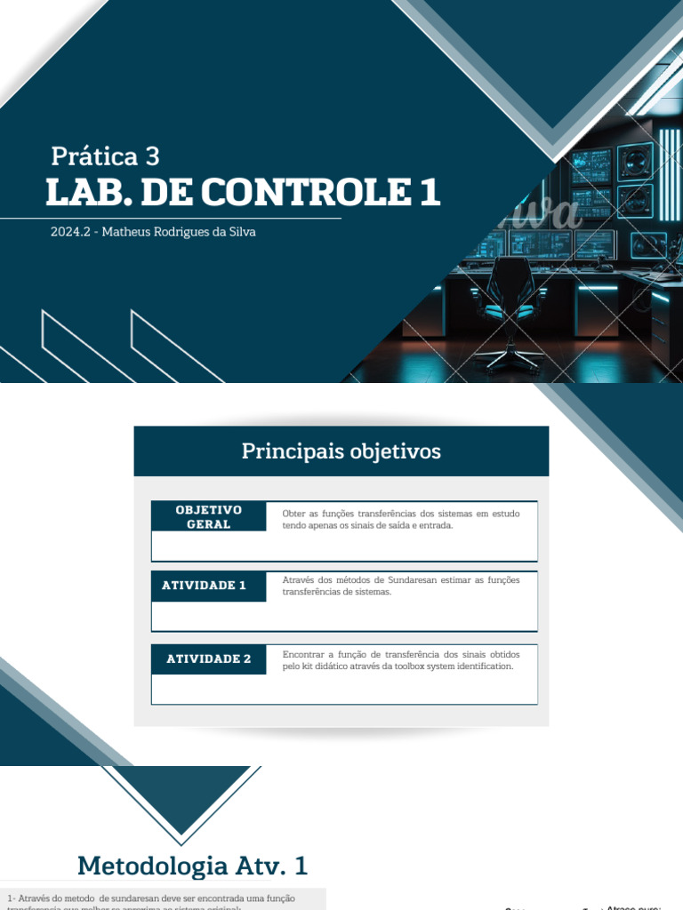 Lab de Controle 1 - Pratica 3 | PDF | Método científico | Matlab