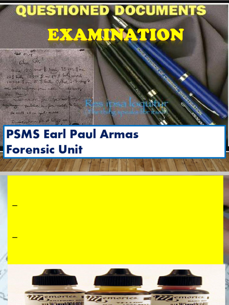 Questioned Document Examination Timeline | PDF | Forgery | Typefaces