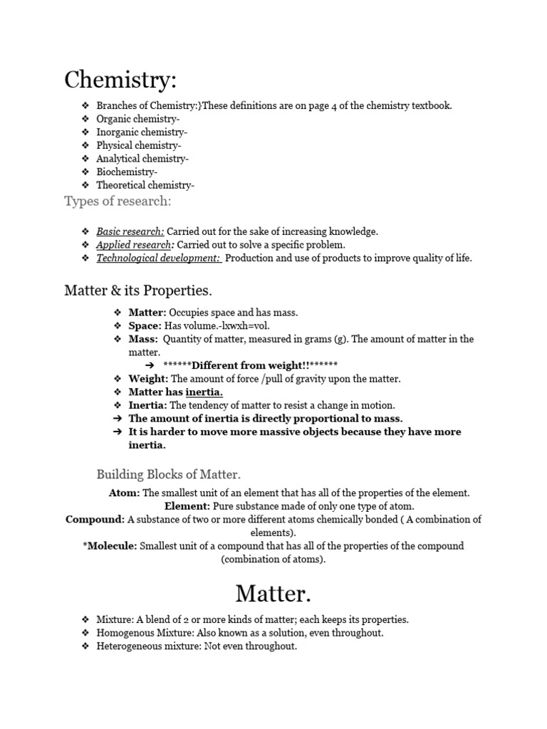 Overview of Chemistry Concepts and Principles | PDF | Atomic Orbital ...