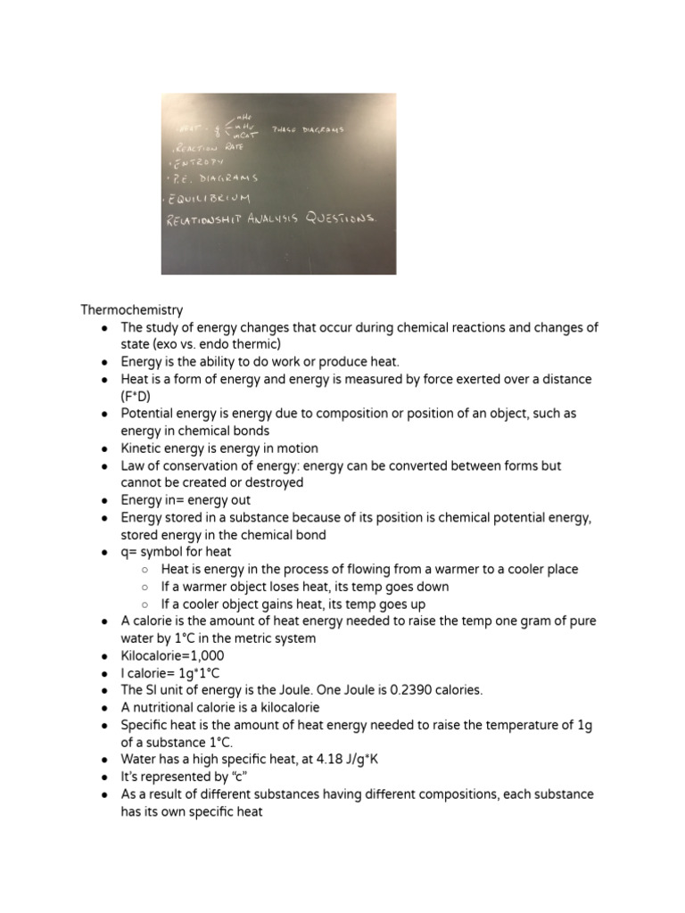 Thermochemistry Review | PDF | Enthalpy | Chemical Equilibrium