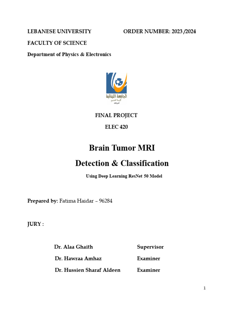 Brain Tumor MRI Detection | PDF | Deep Learning | Artificial Neural Network