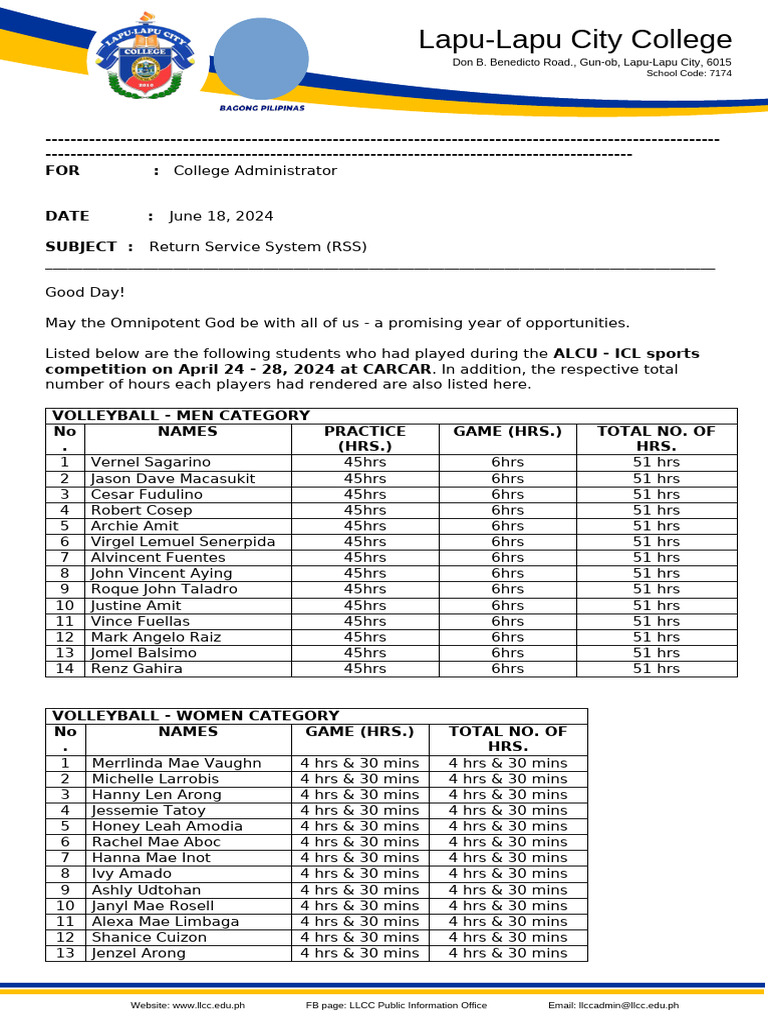 LETTER FOR RSS | PDF