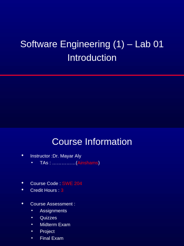 Lab 01 Introduction | PDF | Software Development Process | Software
