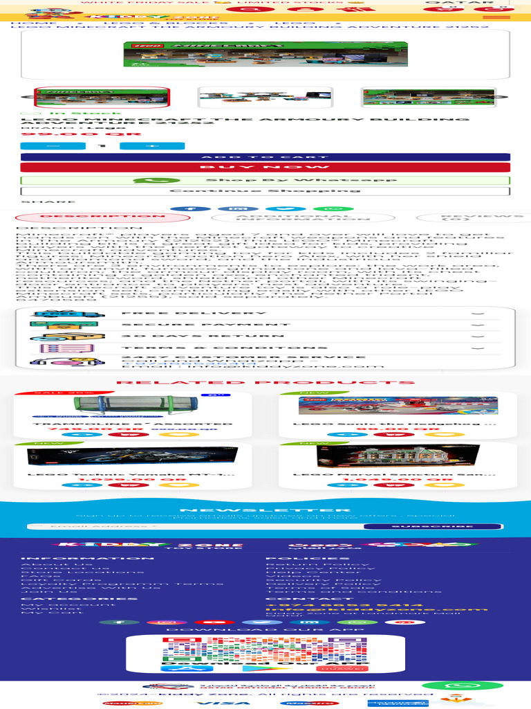 LEGO Minecraft The Armoury Building Adventure 21252 - Kiddy Zone | PDF ...