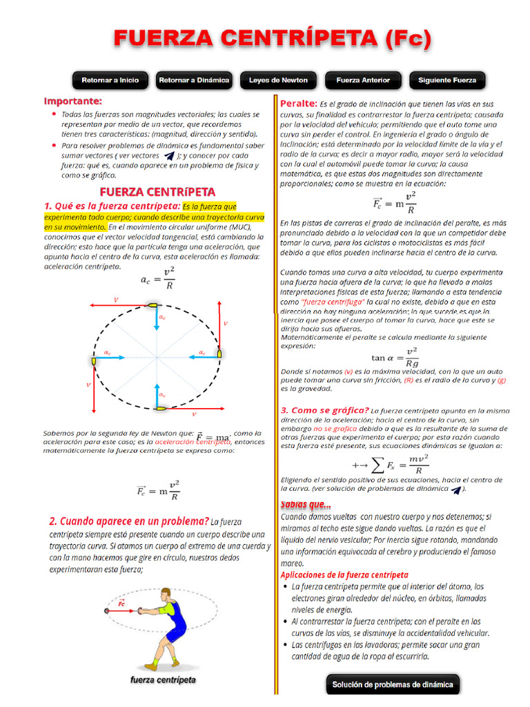 Fuerza Centrípeta 2 Bgu A, B, C | PDF