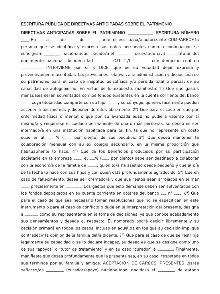 Directivas Anticipadas 2 | PDF