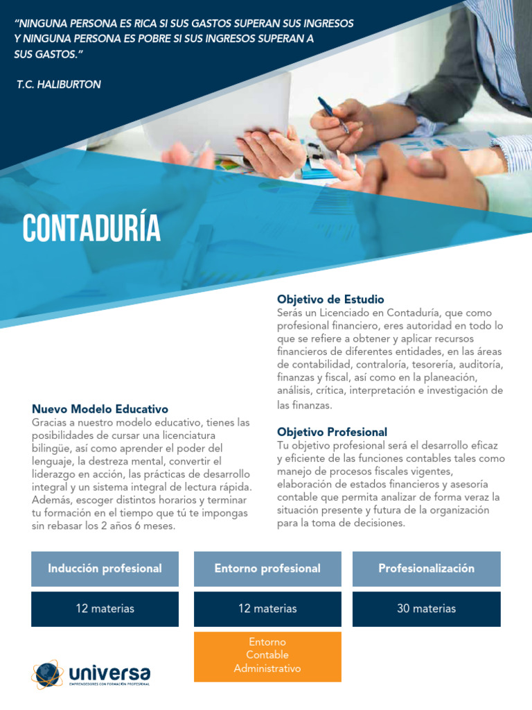 Plan de Estudios Lic. Contaduria_ (1) | PDF | Contador | Teneduría de libros