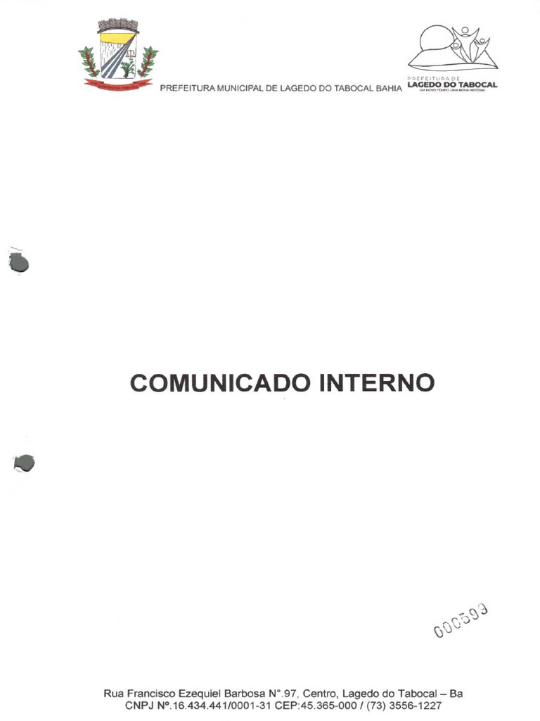 Comunicado Interno | PDF