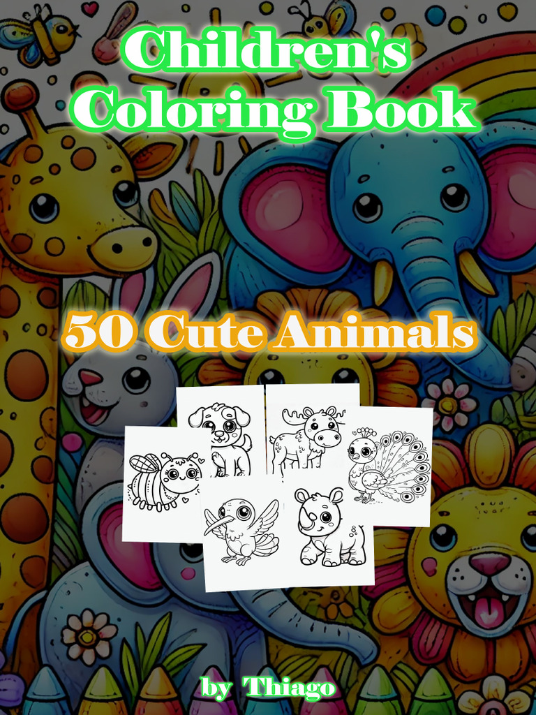 Coloring Book Cute Animals | PDF