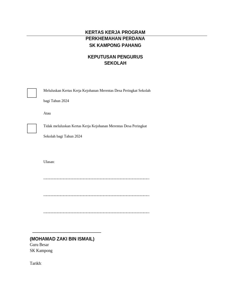 borang kelulusan | PDF