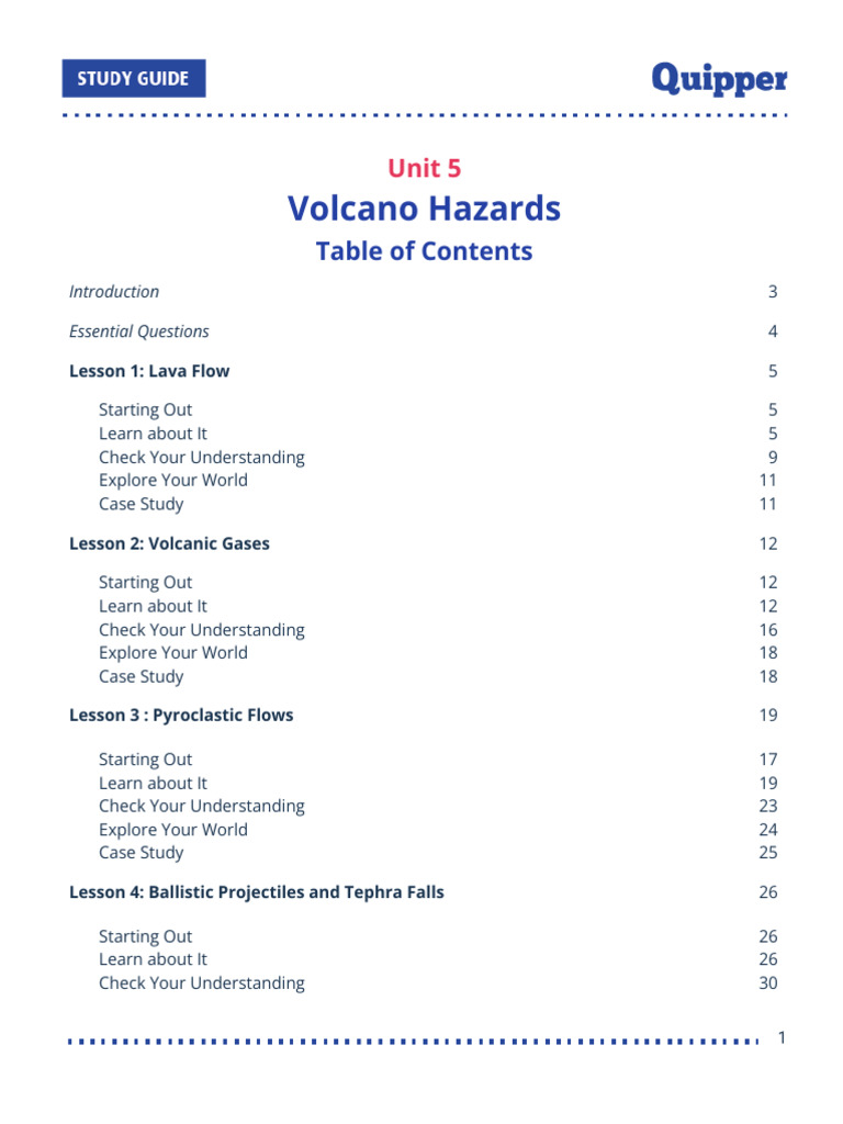 DRRR Unit 5 Volcano Hazards-1 | PDF | Volcano | Lava