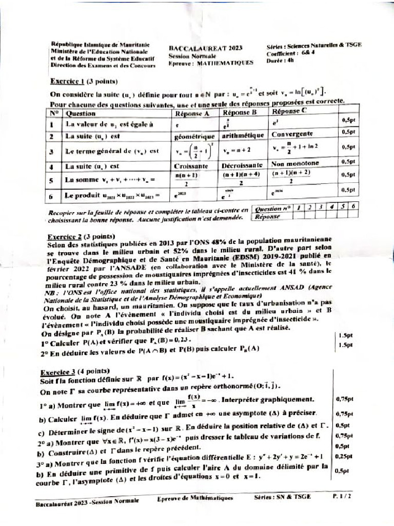 Bac D 2023 SN | PDF