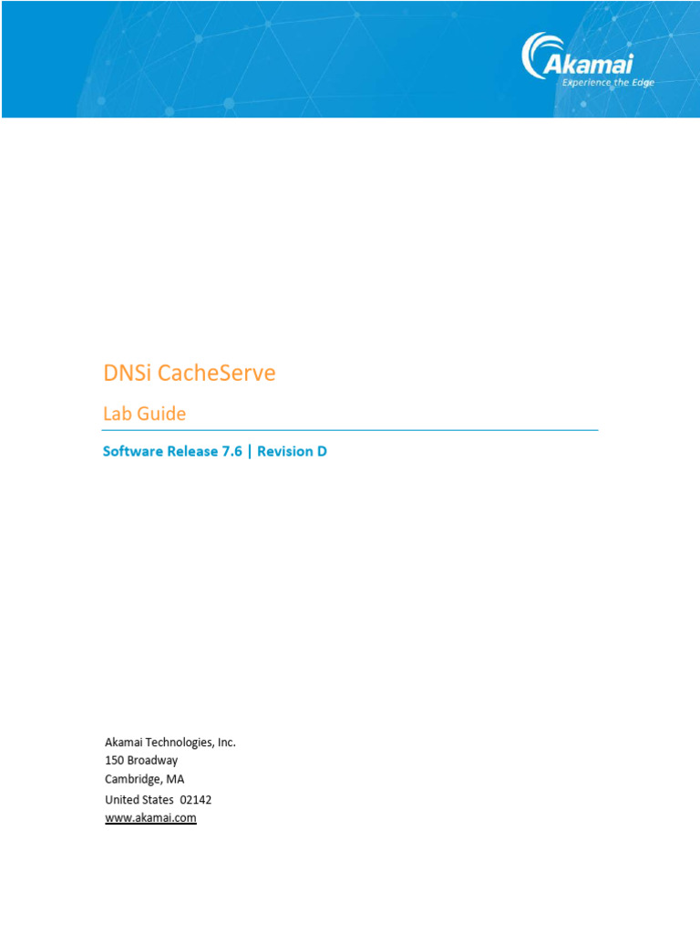 Lab_guide_cacheserve7.6-rev_D | PDF | Domain Name System | I Pv6