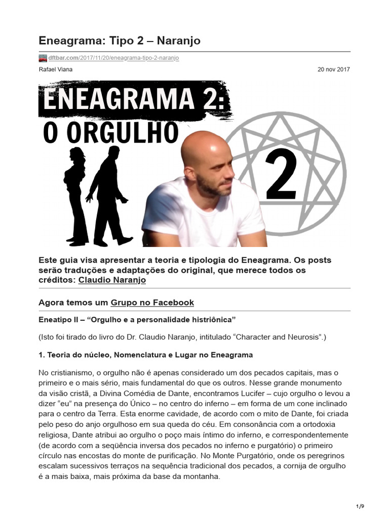 Eneagrama Tipo 2: Orgulho e Histrionismo | PDF | Amor | Mente inconsciente