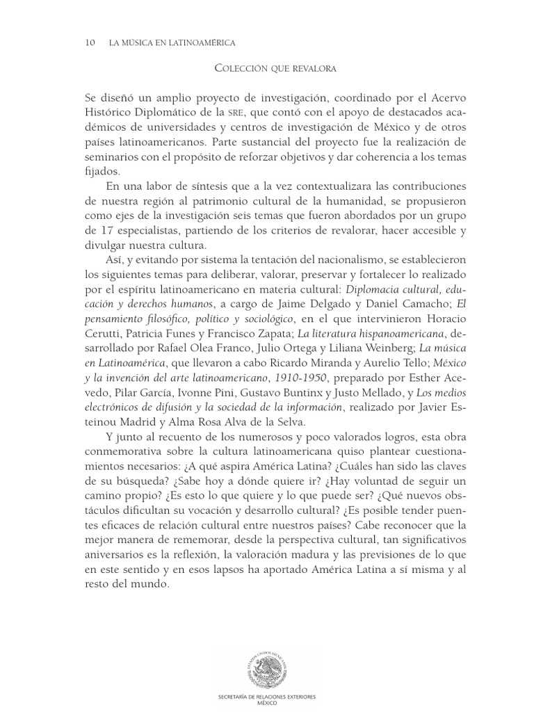 Música y Cultura en Latinoamérica | PDF | America latina | Educación en ...