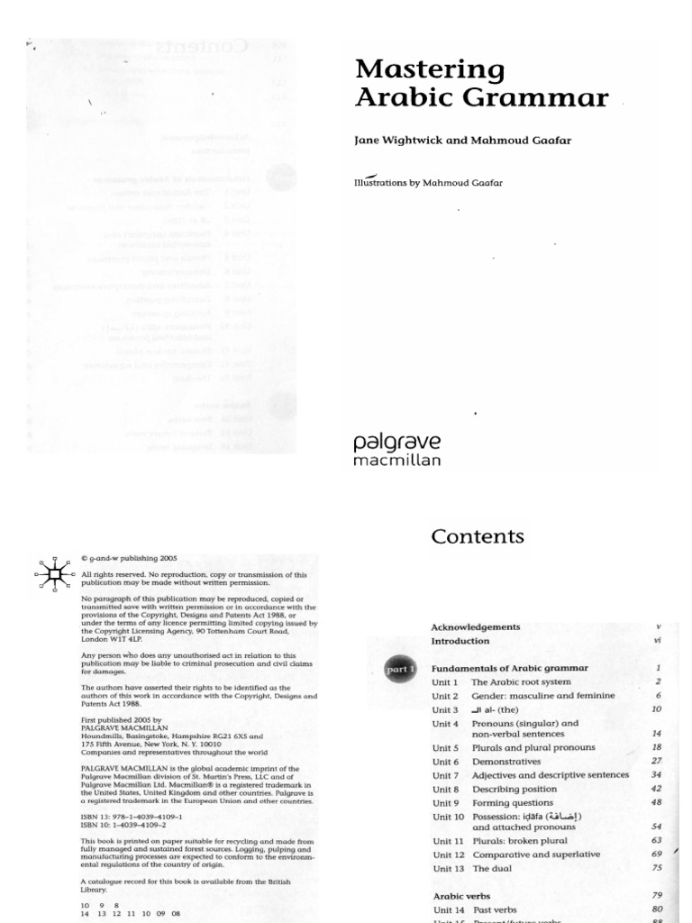 Mastering Arabic Grammar | PDF