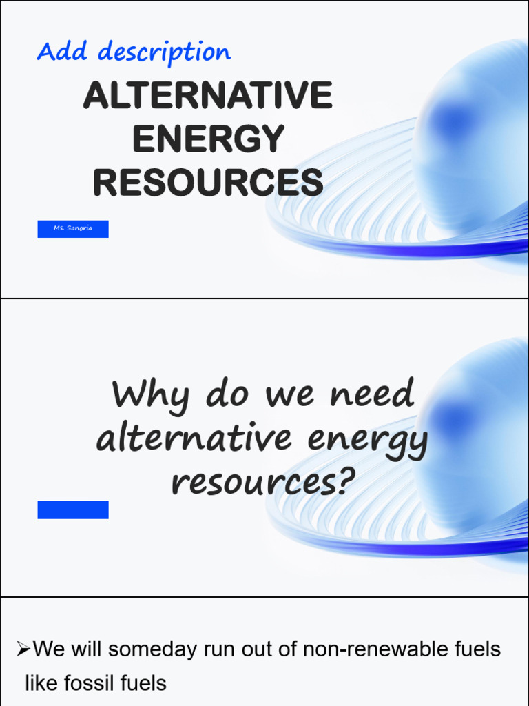 Understanding Alternative Energy Sources | PDF | Renewable Energy ...