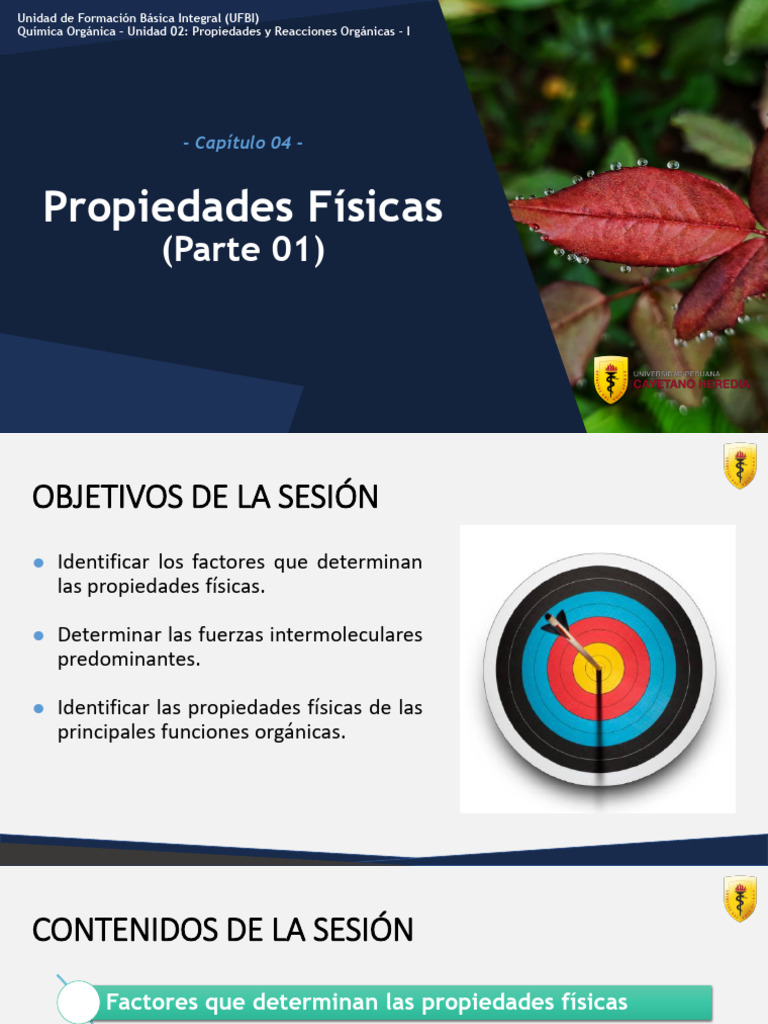 Cap04 - Propiedades Fisicas - 01 | PDF | Polaridad química | Fuerza intermolecular