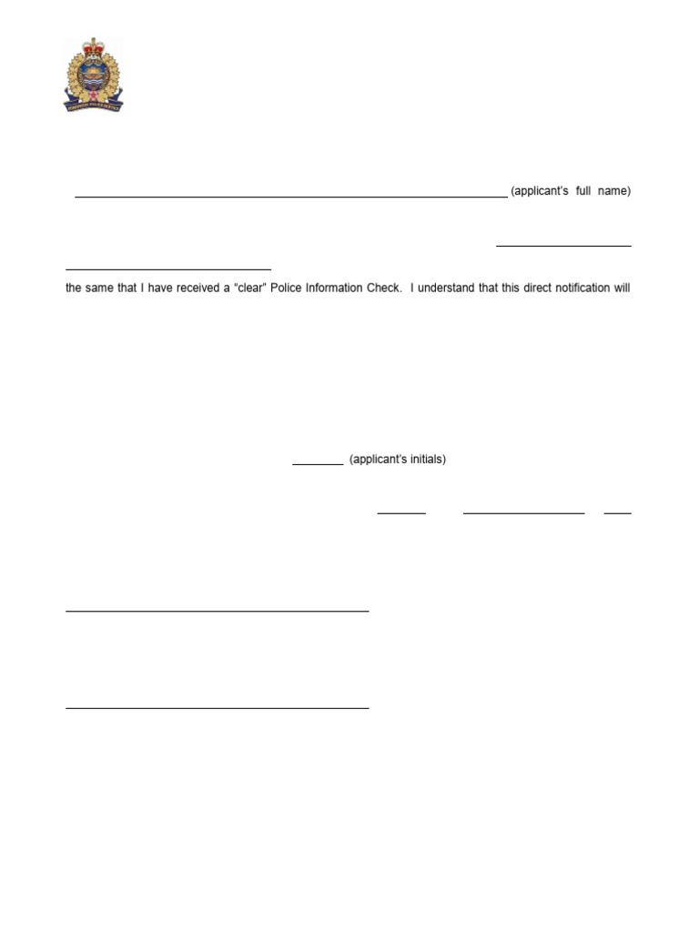 Consent For Third Party Notification of PIC Application Results | PDF