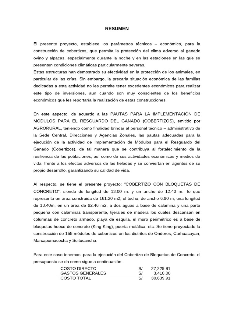 Documento Formato | PDF | Granero | Braguero