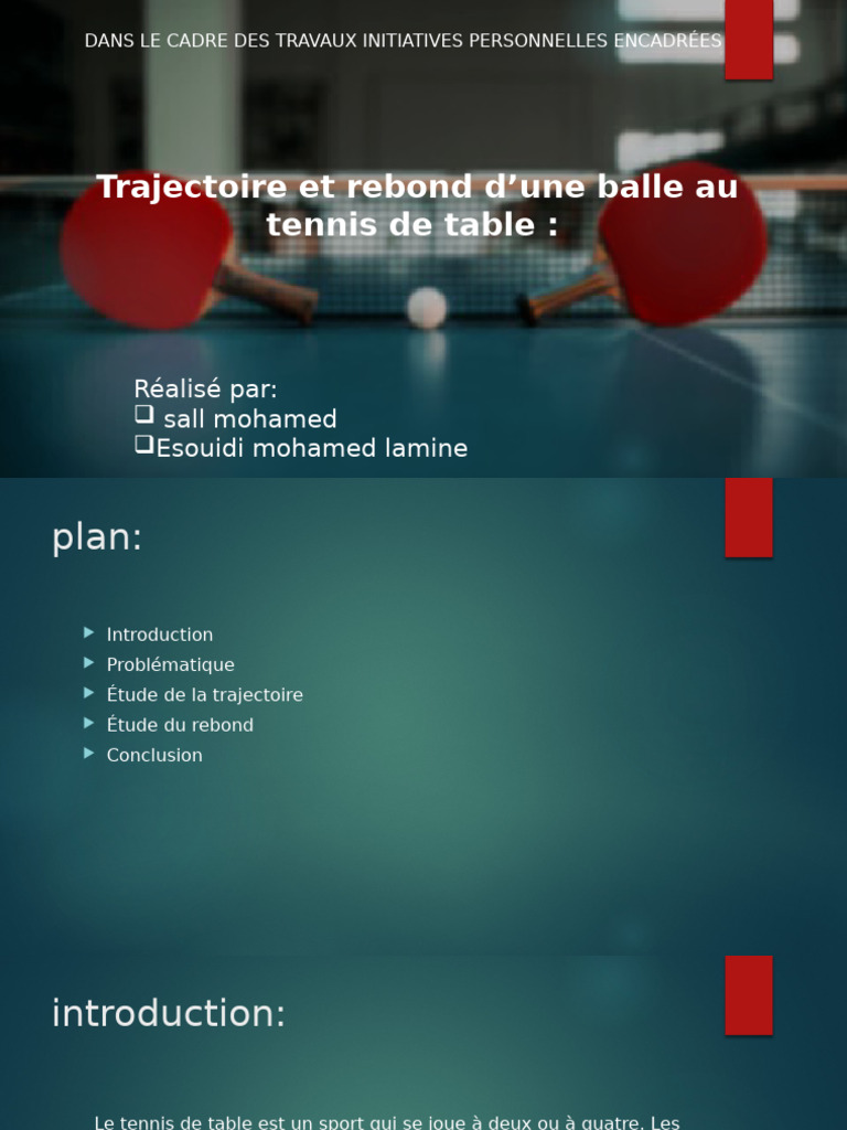 Trajectoire Et Rebond D'une Balle Au Tennis - Copie | PDF | Tennis de ...