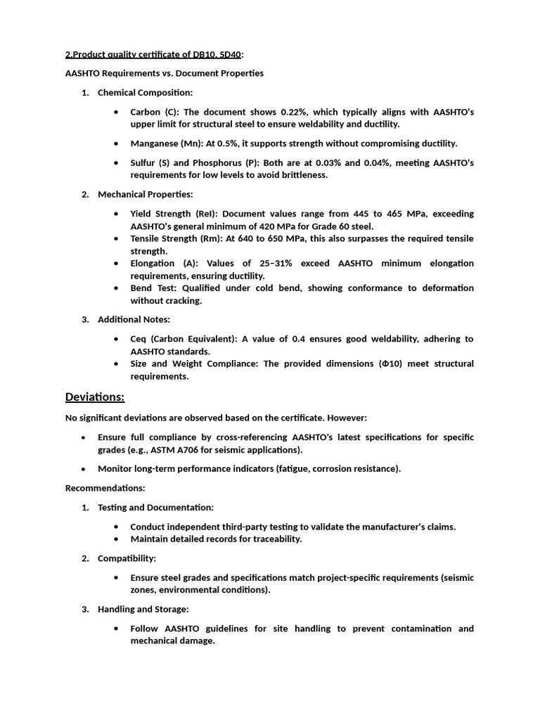 Quality Comments Steel, Cement | PDF | Strength Of Materials | Steel