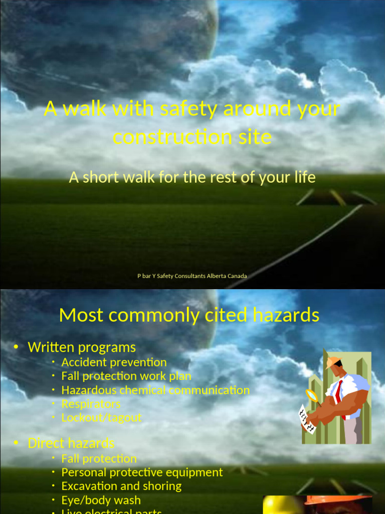 A Walk With Safety Around Your Construction Site | PDF | Personal ...