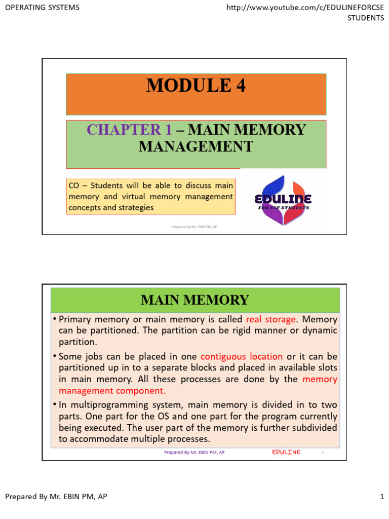mod-4-chap-1 | PDF | Computer Data Storage | Operating System mod-4-chap-1 | PDF | Computer Data Storage | Operating System